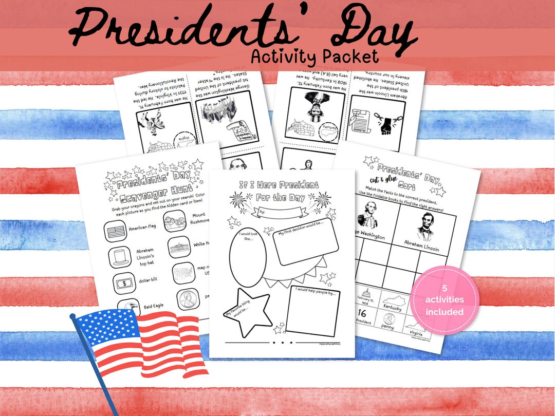 Presidents' Day Activity Packet - Etsy