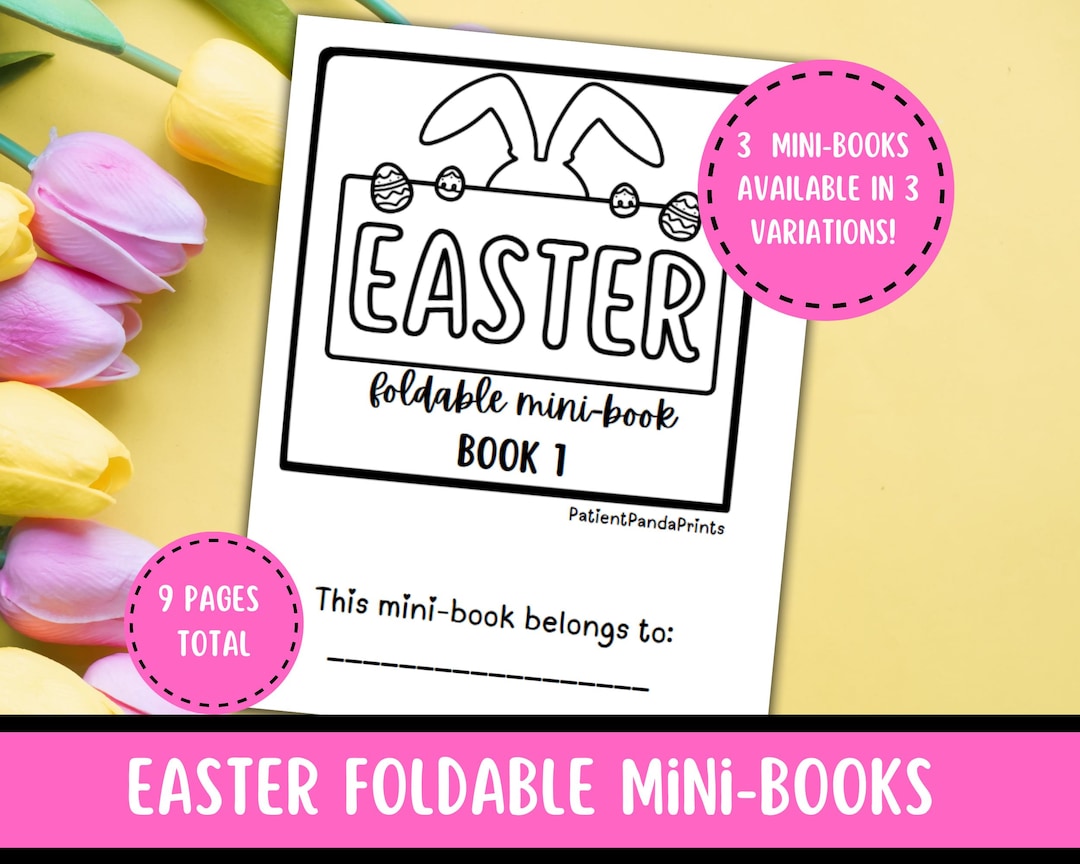 Easter Children's Foldable Mini-books, Easter Activity for Kids, Easter ...