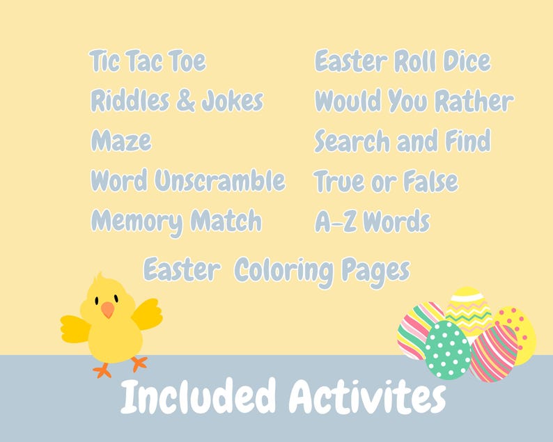 Easter Activity Bundle, Easter Printables, Printable Games, Kids Easter ...