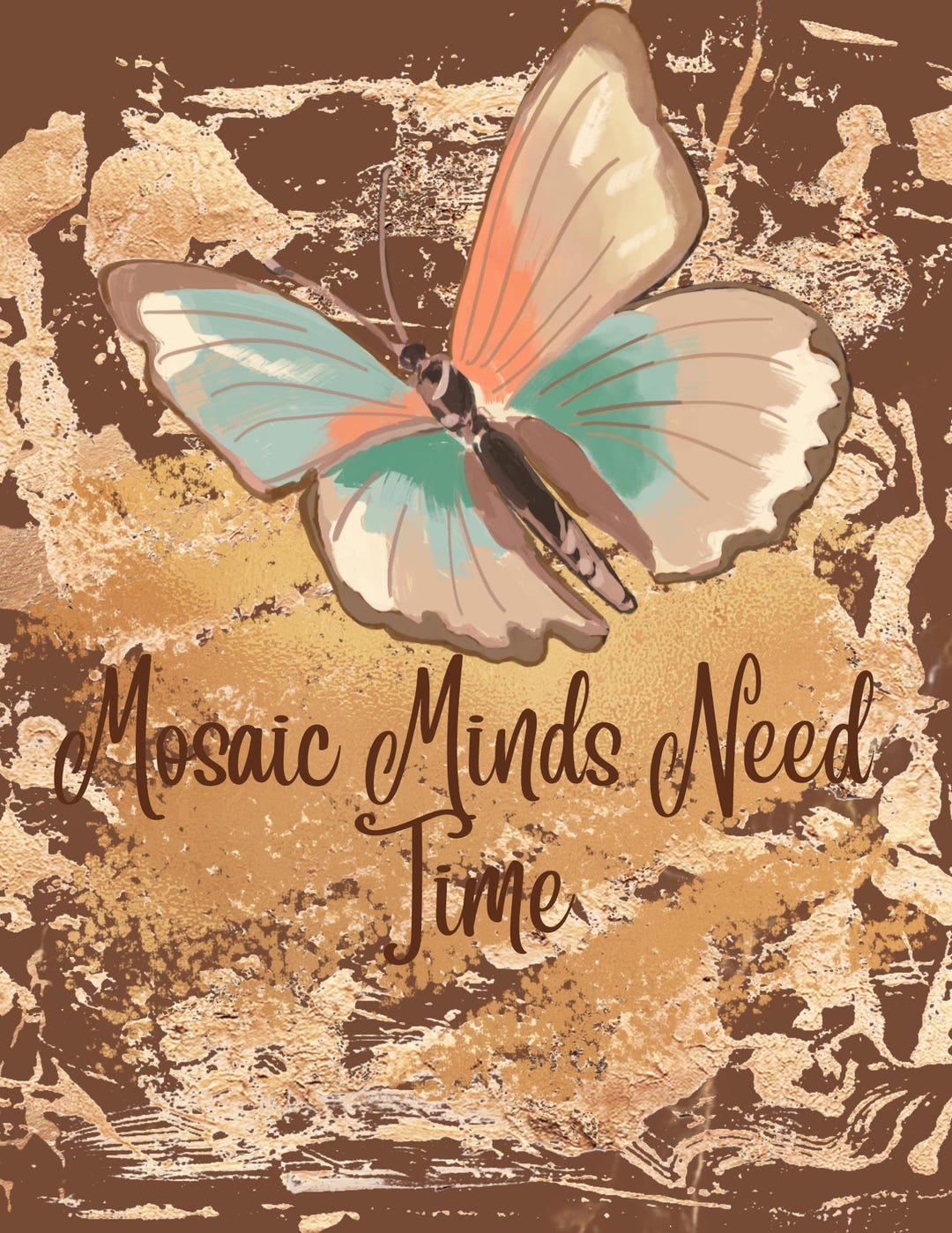 Mosaic Butterfly Notebook Cover Template - Etsy