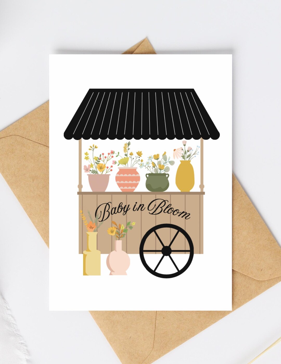 PRINTABLE Baby in Bloom Card | Congratulations Greeting Card, Newborn ...