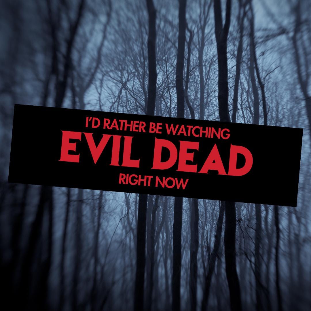 Evil Dead Inspired Bumper Stickers - Etsy