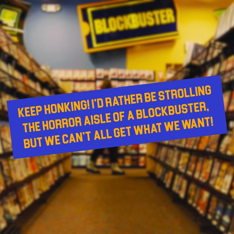 Blockbuster Horror Aisle Bumper Sticker - Etsy