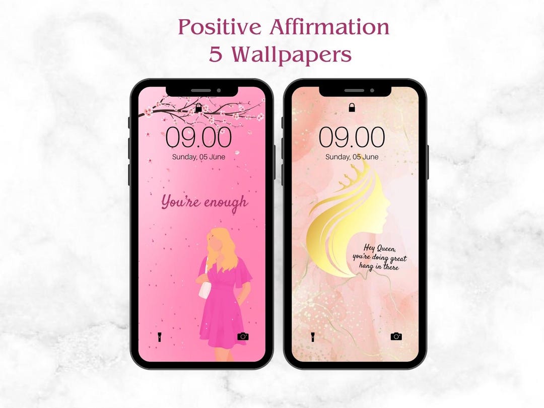 Positive Affirmation Phone Wallpapers Aesthetic Wallpaper Digital ...
