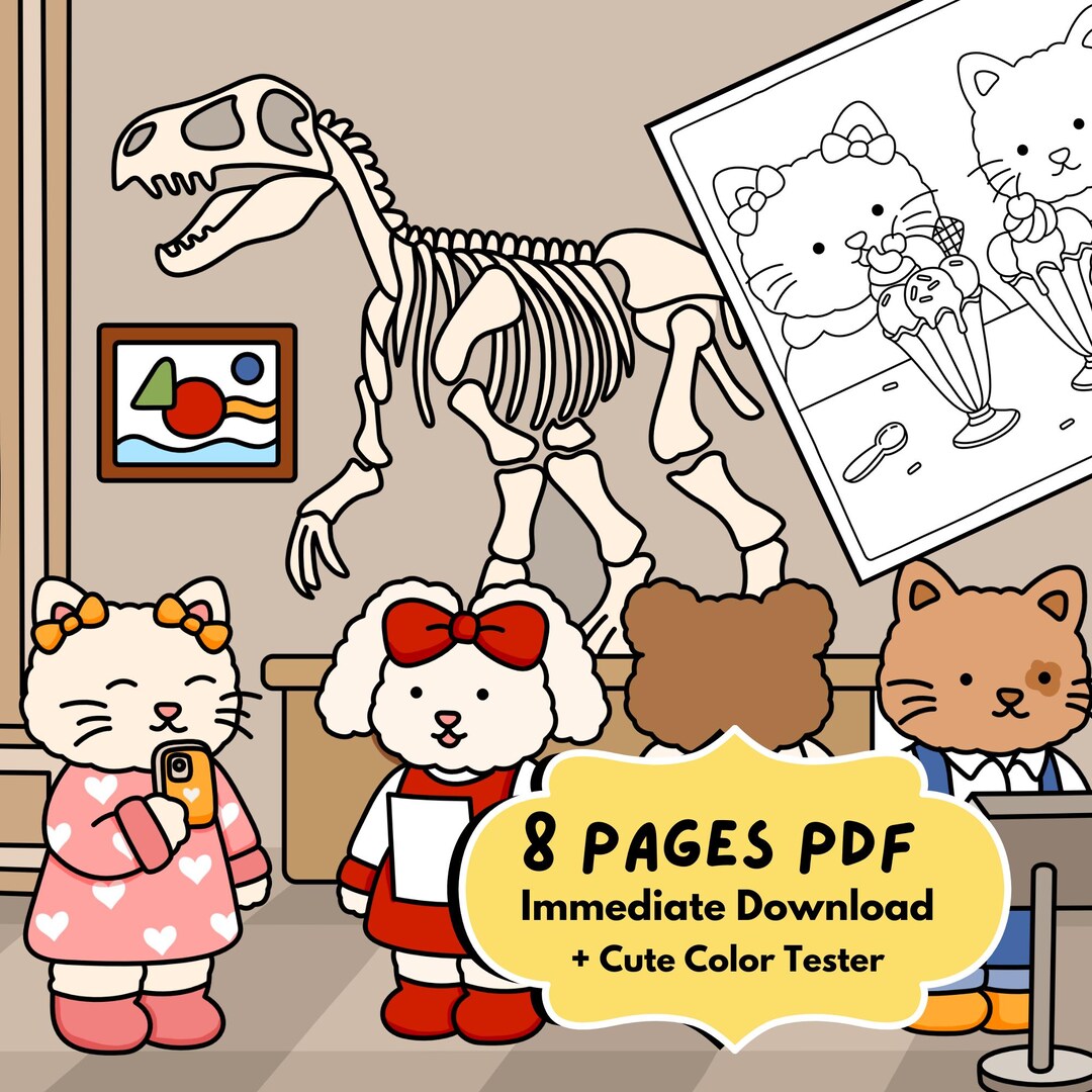 Coloring Digital Pages With Fuzzy Animal Characters | Cosy Colouring ...