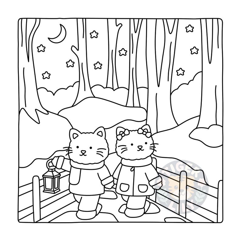 Coloring Digital Pages With Fuzzy Animal Characters | Cosy Colouring ...