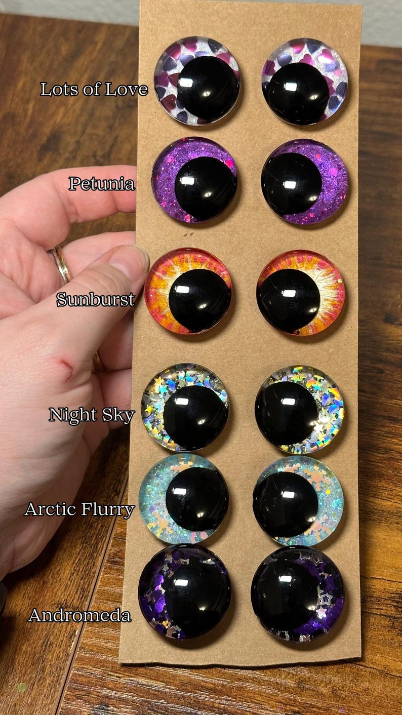 Hand Painted, Custom Safety Eyes 12mm, 14mm, 16mm, 18mm, 20mm, 25mm ...