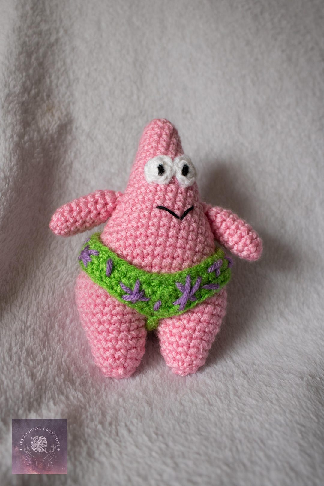 Cheeky Starfish, Patrick, Crochet Amigurumi, Stuffed Animal, Toy, Car ...