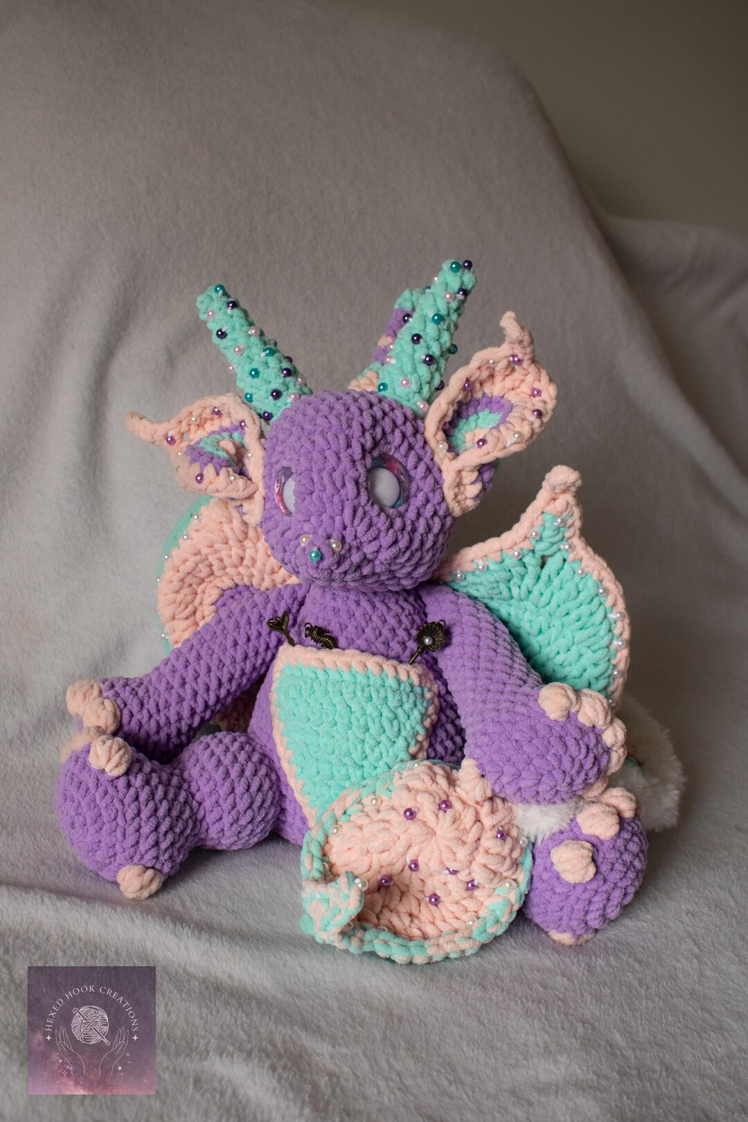 Spriggle the Mystic Fey Crochet Plushie Made With Hand-painted Eyes - Etsy
