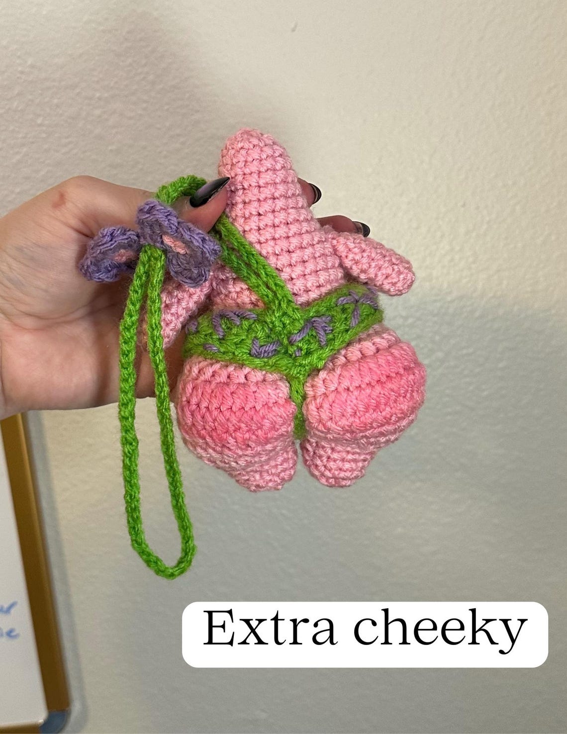 Cheeky Starfish, Patrick, Crochet Amigurumi, Stuffed Animal, Toy, Car ...