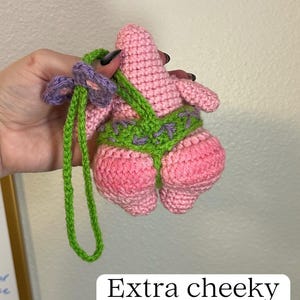 Cheeky Starfish, Patrick, Crochet Amigurumi, Stuffed Animal, Toy, Car ...