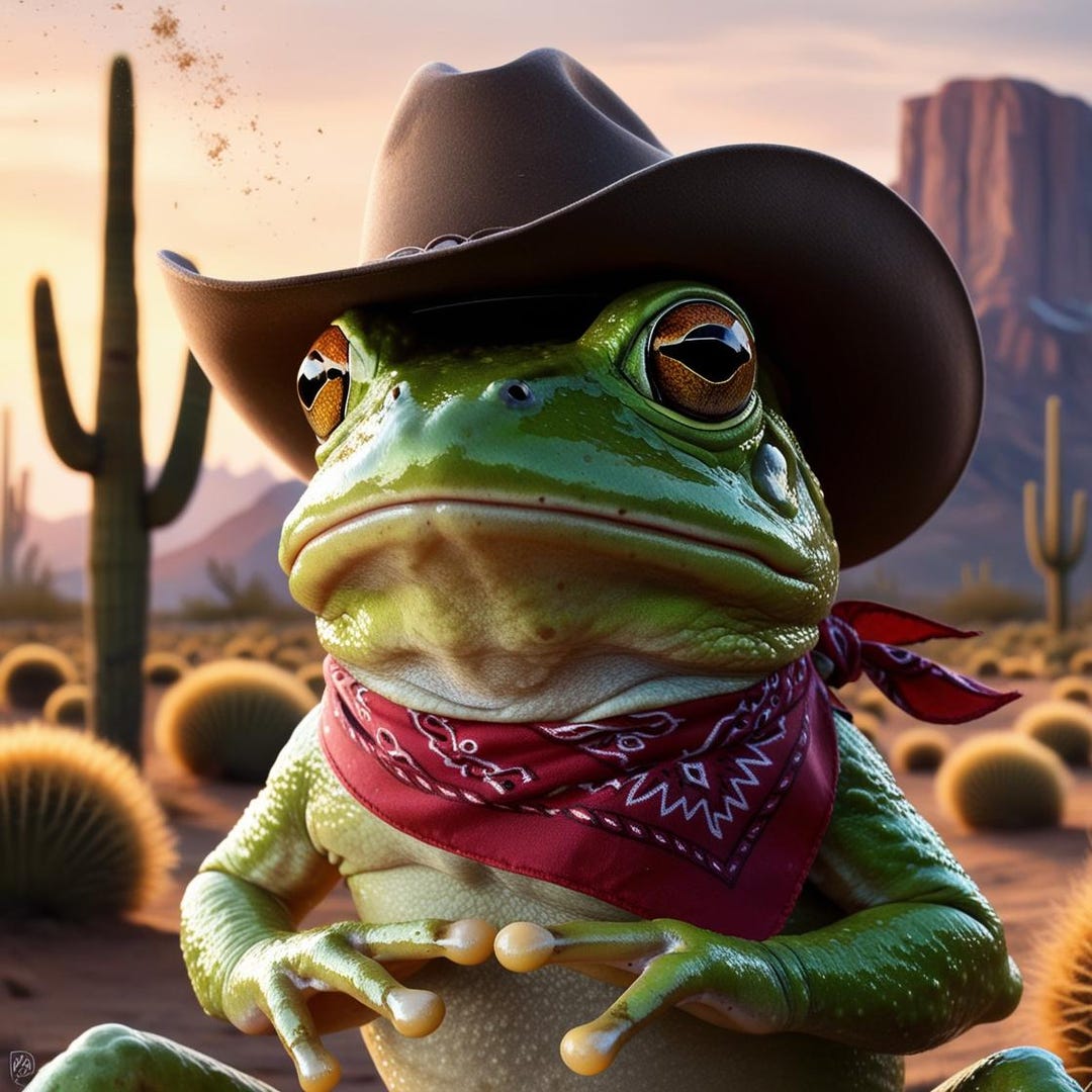 Cowboy Frog - Etsy
