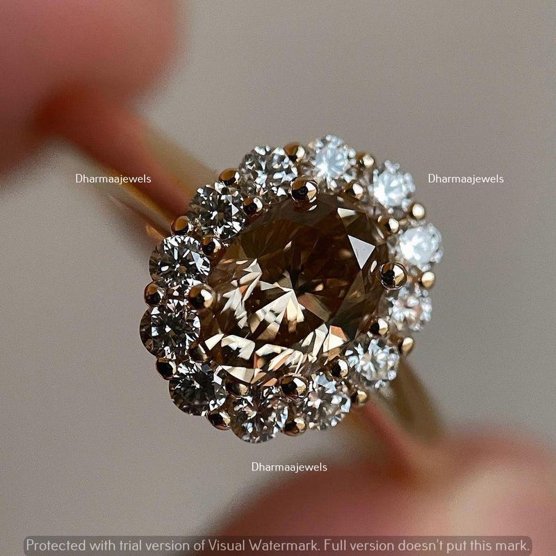 Brown Diamond Ring - Etsy