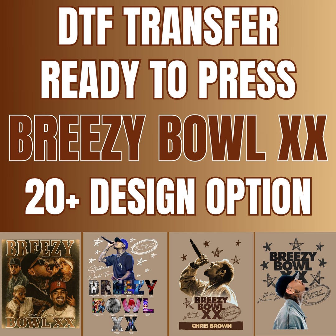 Chris Brown Breezy Album DTF Transfer: Ready to Press CB Tour 2025 - Etsy