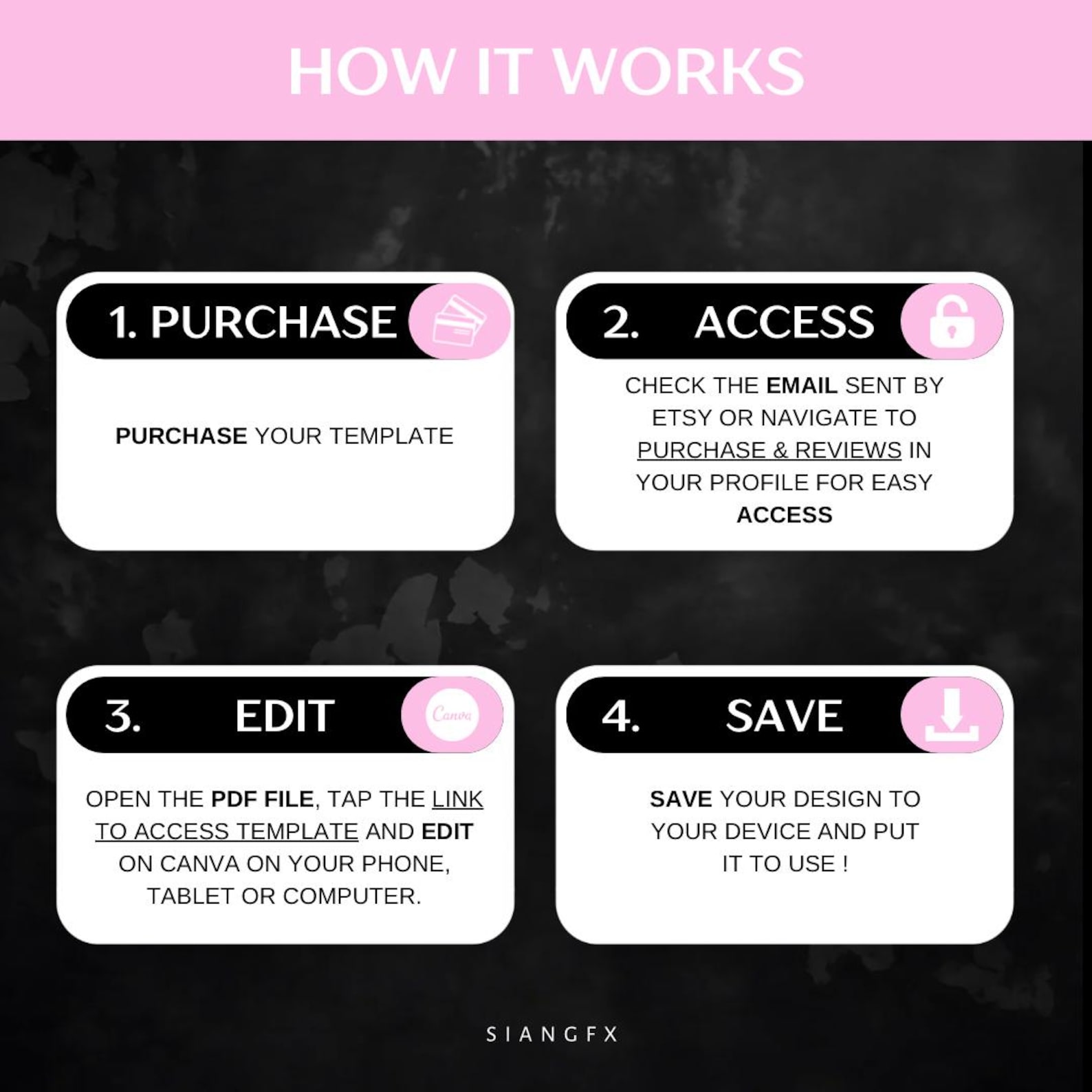 Pink Hair Logo | Editable Canva Logo Template for Lash Techs ...