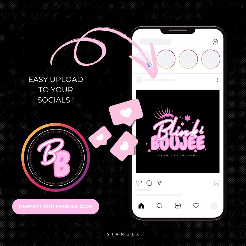 Pink Lash Logo Set: Custom Barbie Design (editable Canva Logo) - Etsy