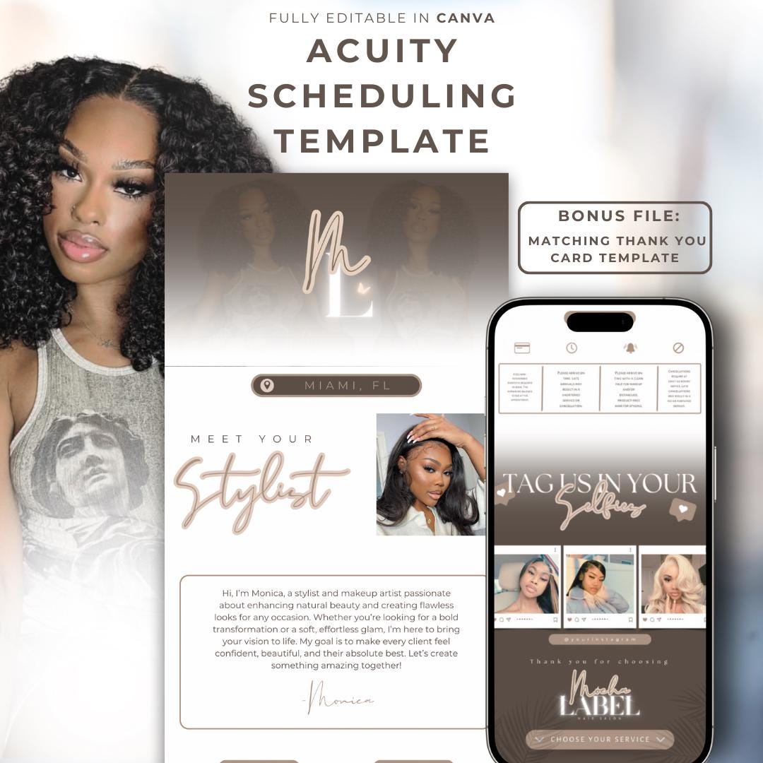 Acuity Scheduling Template, DIY Acuity Booking Site Template, Acuity ...