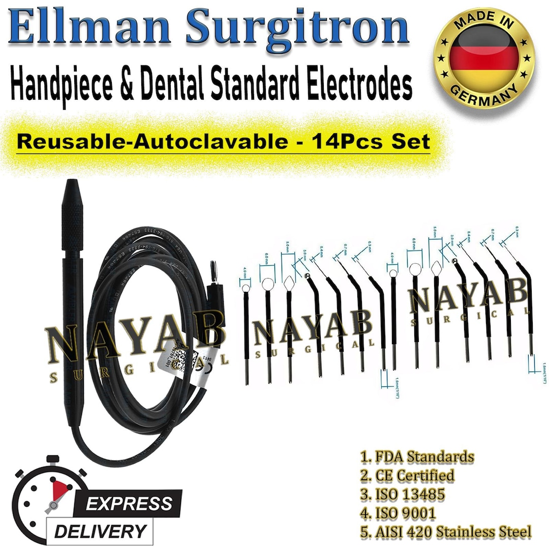 Ellman Surgitron Handpiece & Dental Standard Electrodes Reusable ...