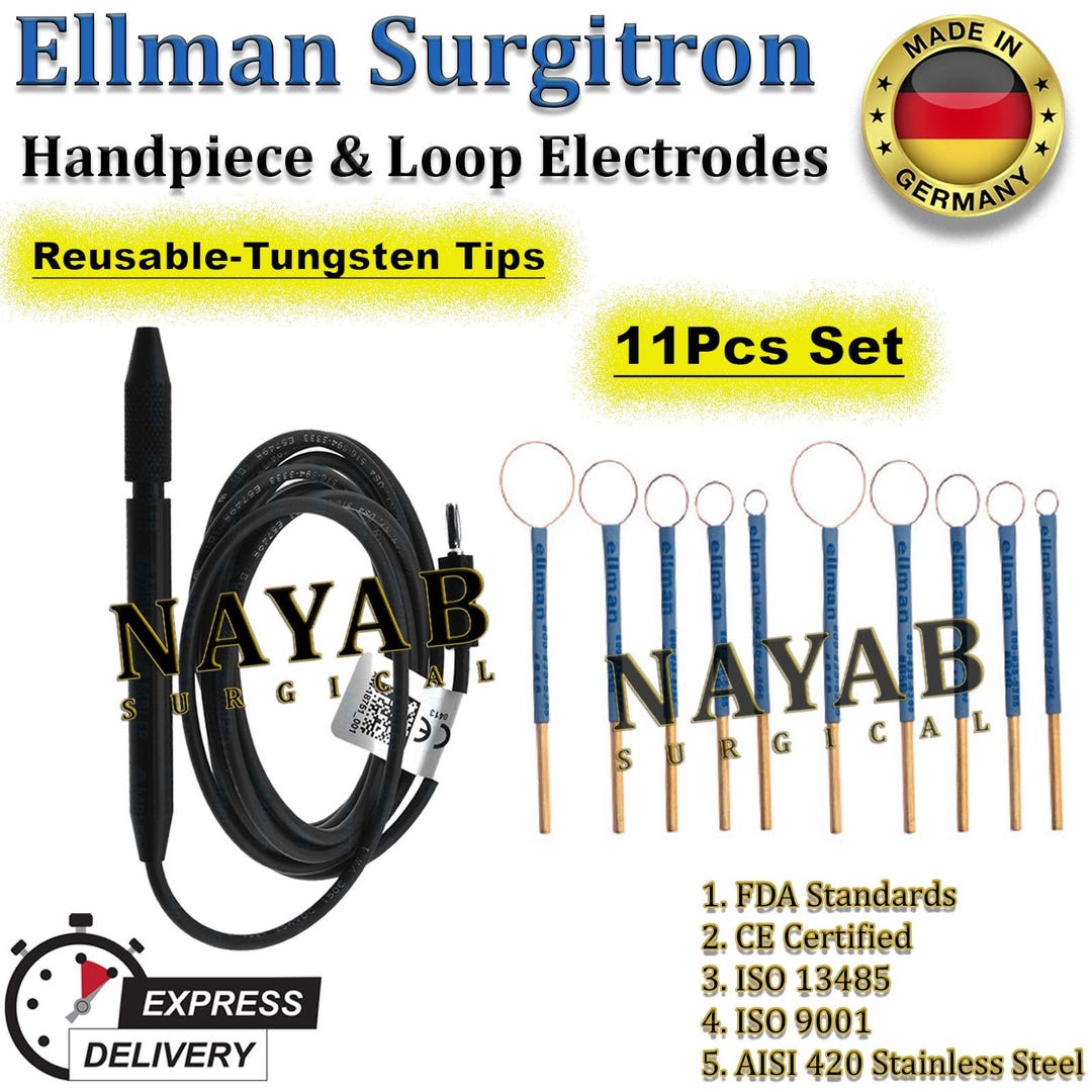 Ellman Surgitron Handpiece & Loop Electrodesreusable-tungsten Tips11pcs ...