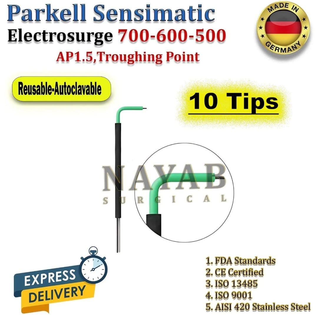 Parkell Sensimatic Electrosurge Ap1.5 , Troughing Point Tip Reusable CE ...