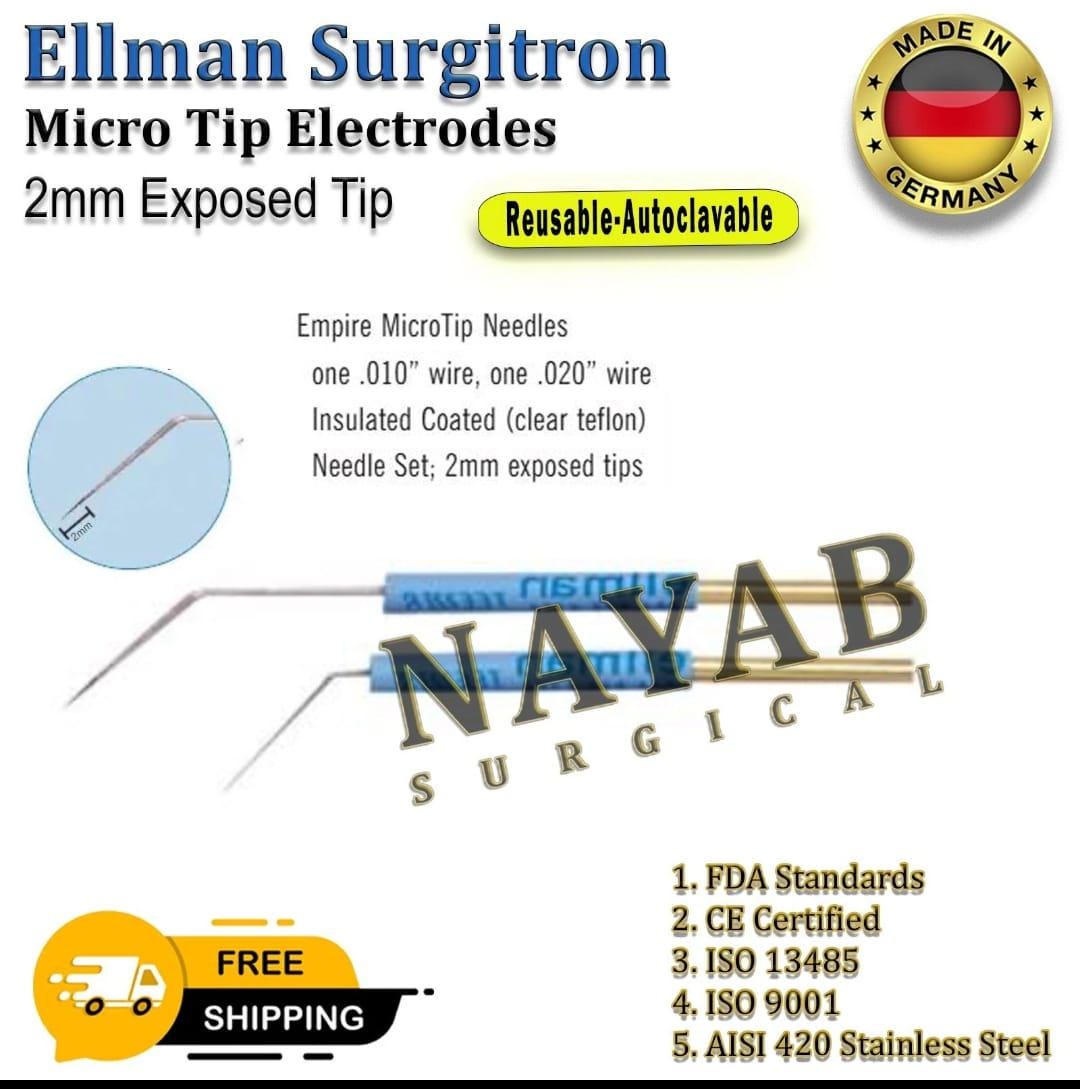 Ellman Surgitron TA3B Micro Needle Tip Electrodes 2mm Exposed Tip ...