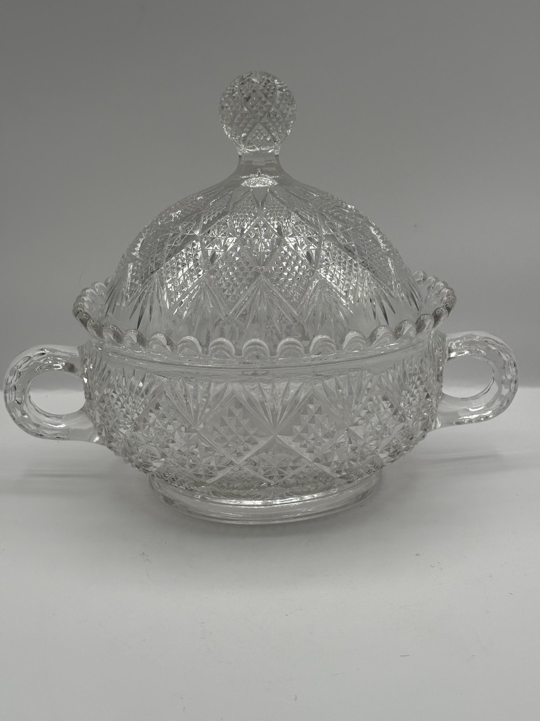 Antique Cut Crystal Butter Dish/ Candy Dish/ Serving Dish Featuring ...
