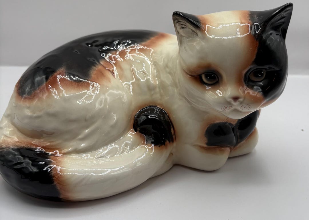 Rare Vintage Goebel Calico Cat Figurine Large Signed Goebel in ...