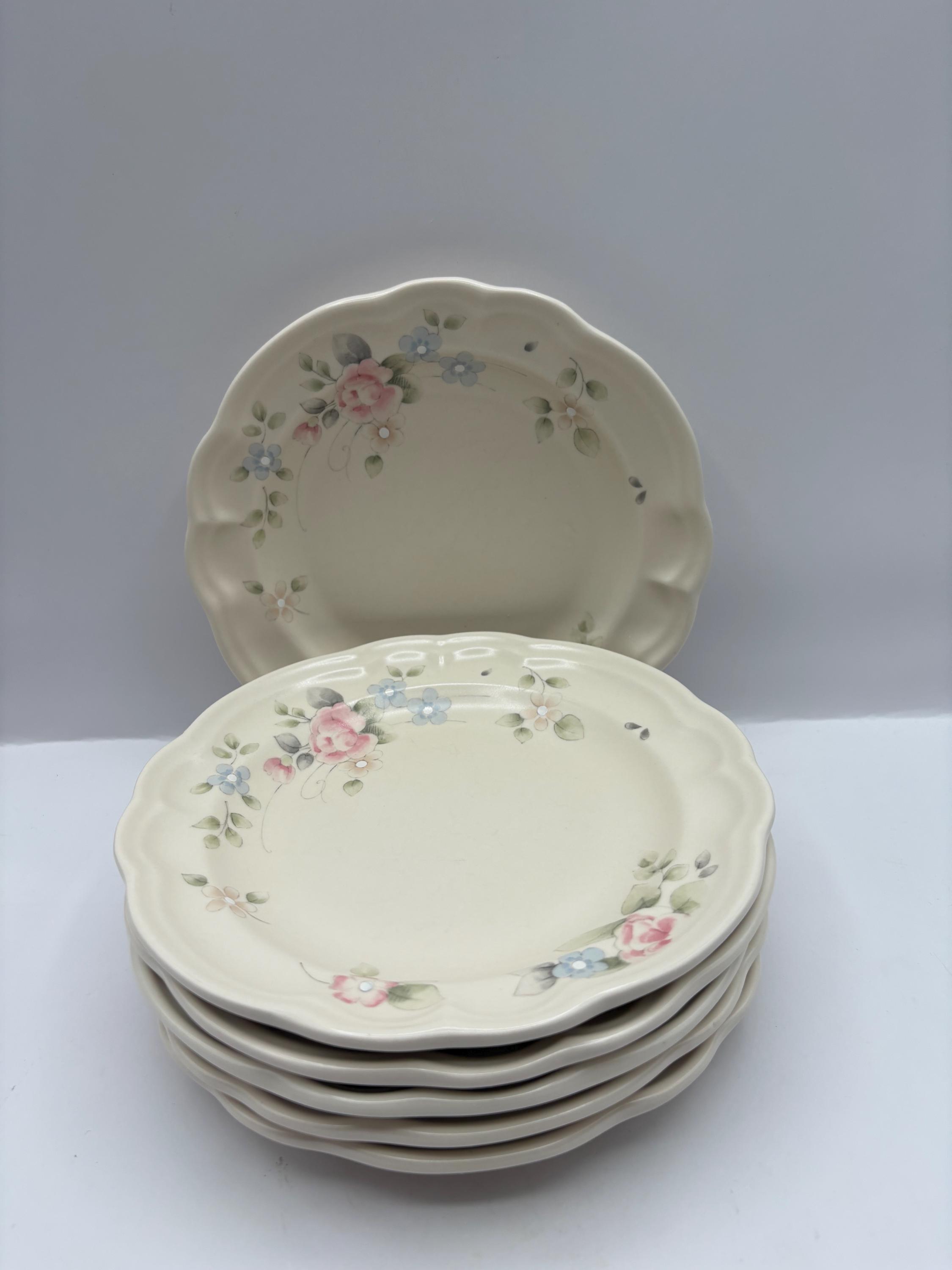Vintage Pfaltzgraff “tea Rose” Pattern Salad Plates Set of (6) 7.5” W ...
