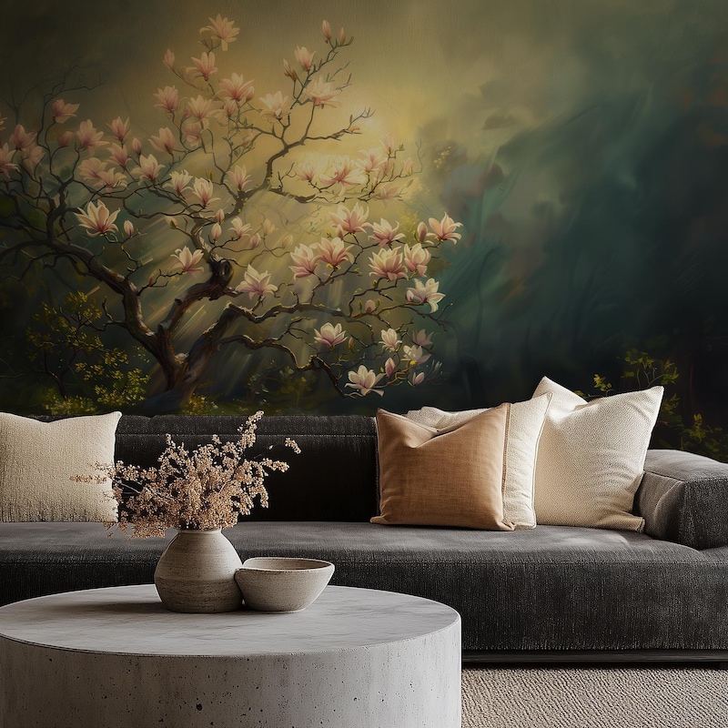 Magnolia Mural - Etsy