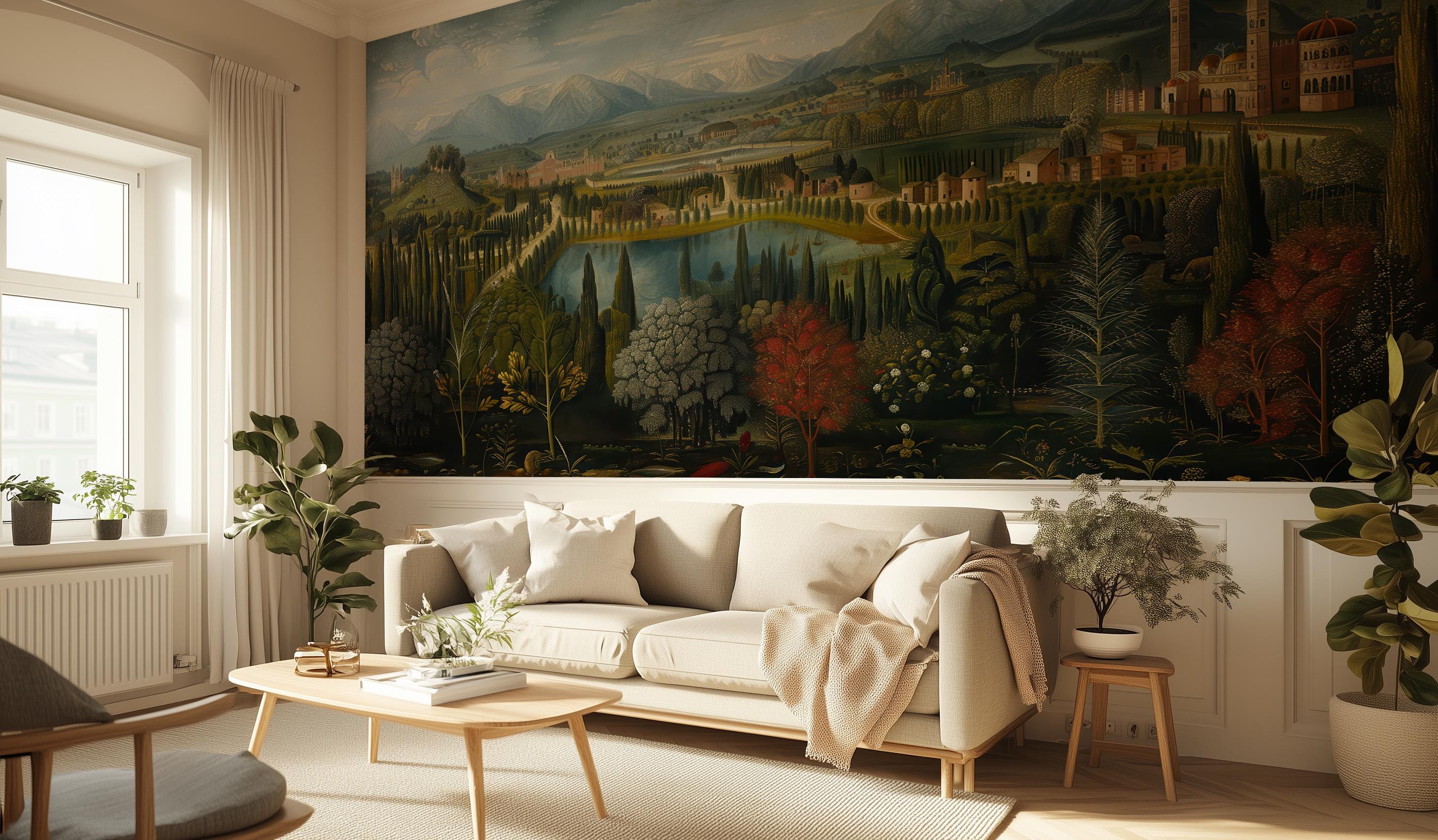 Italian Renaissance Landscape Wallpaper Murals | Peel and Stick Wall ...