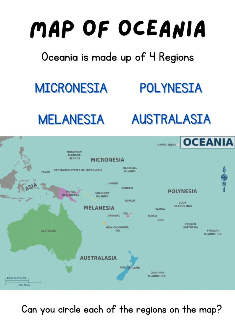Dive Into Oceania With Our Fun and Educational Coloring Book! - Etsy
