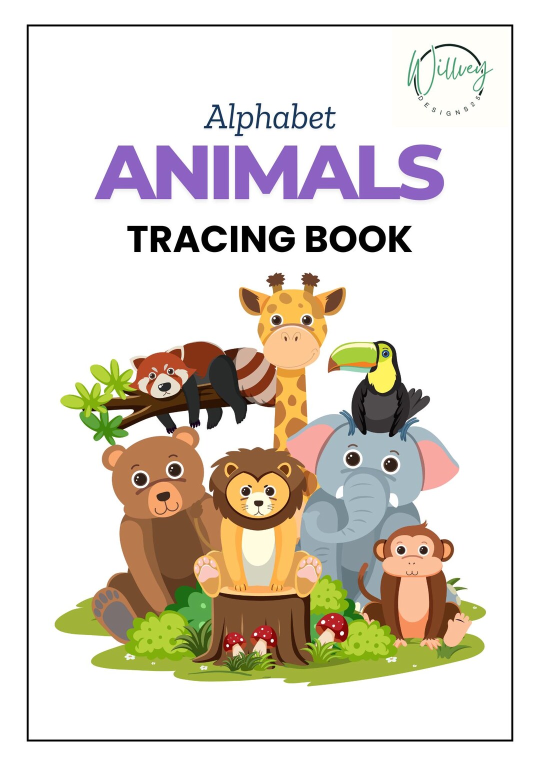 Alphabet Animals Tracing Book - Etsy