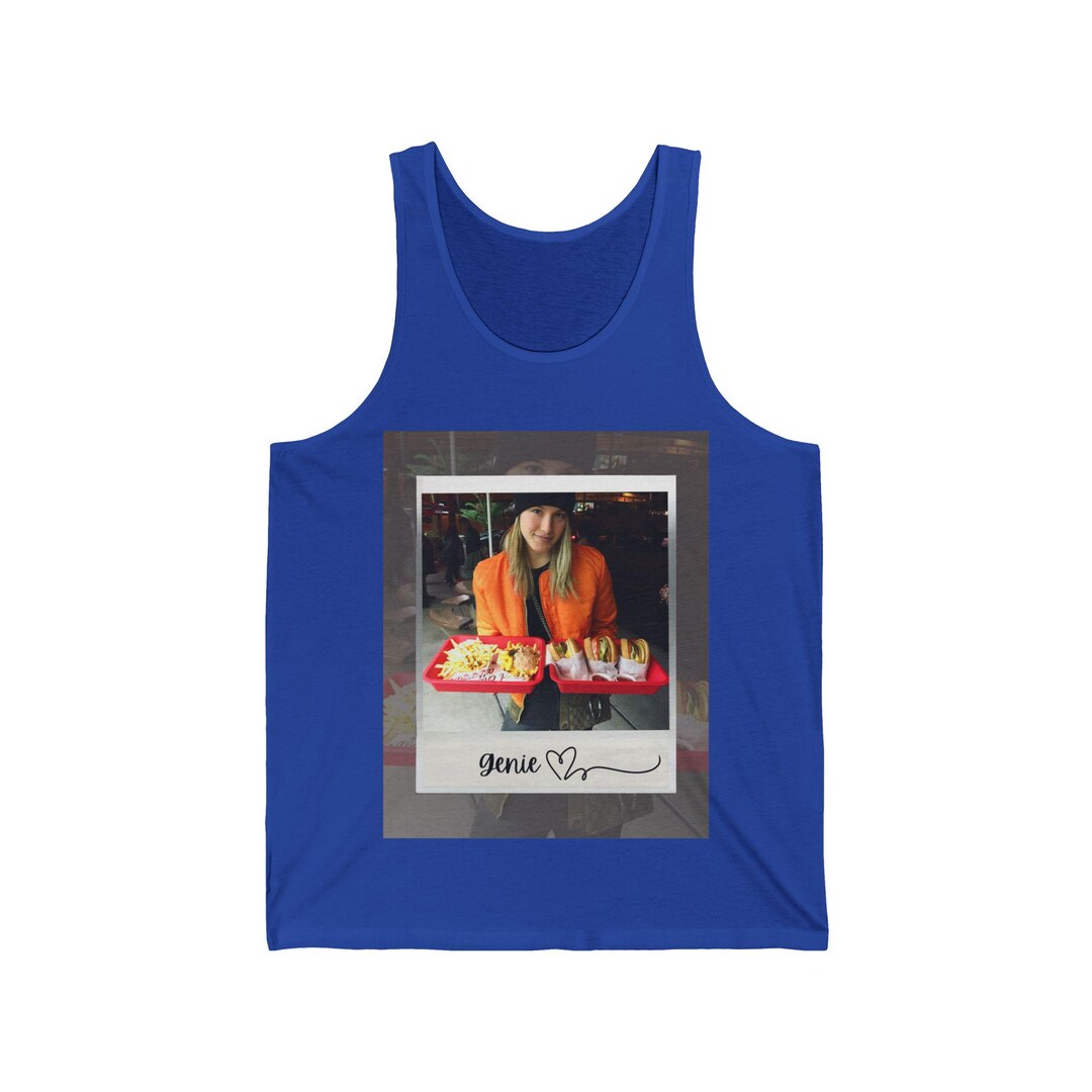 Genie Bouchard Eating in N Out Burger Big Print Unisex Jersey Tank Top ...