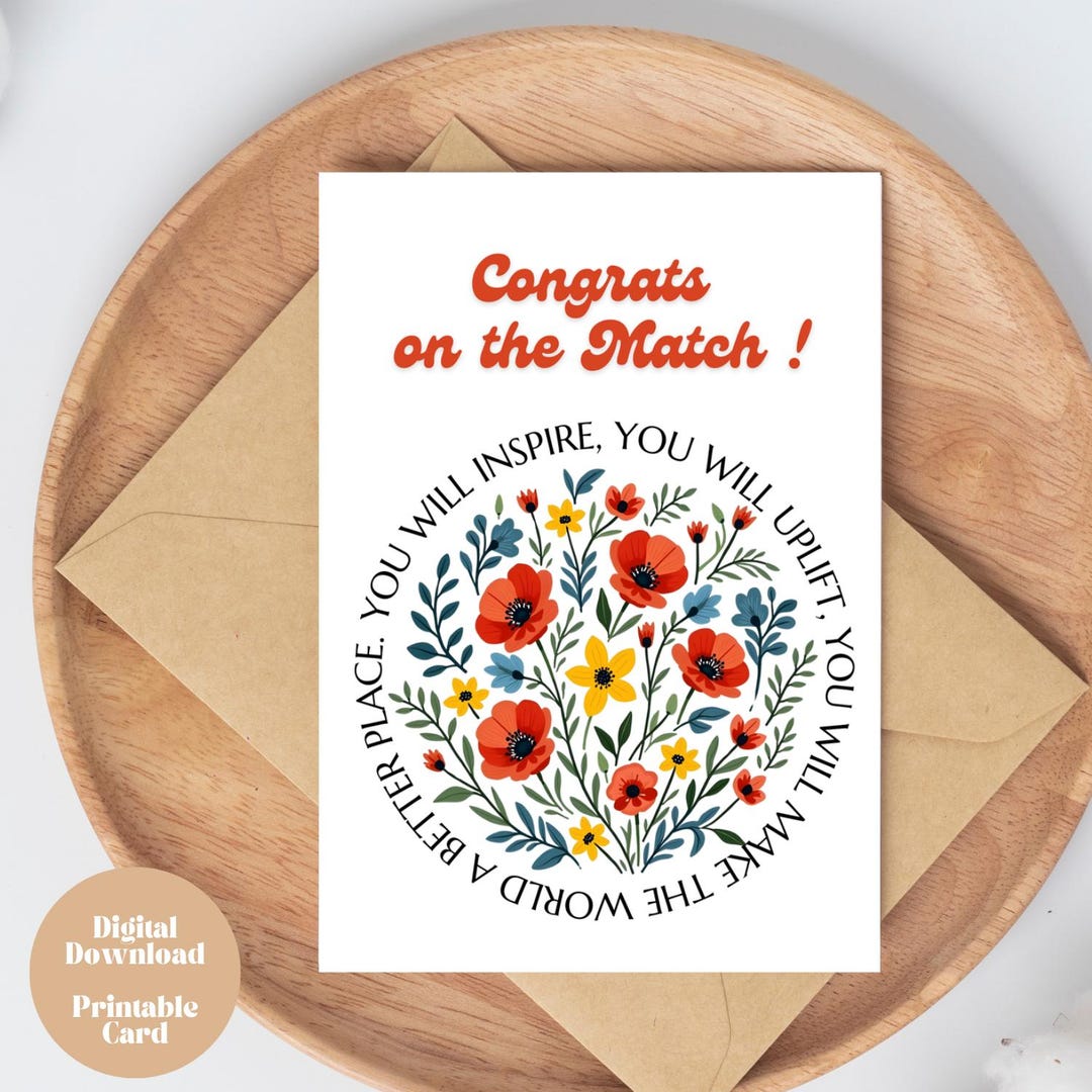 Residency Match Congratulations Card | Doctor Match Day Card | Medical ...