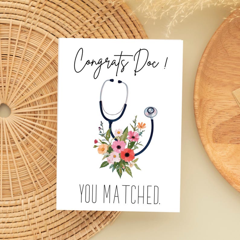 Residency Match Congratulations Card: Doctor Gift (printable Download ...