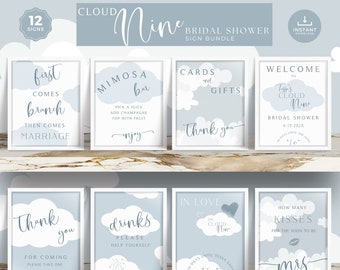 She's on Cloud Nine Mimosa Sign Cloud Nine Bridal Shower - Etsy