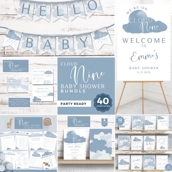 On Cloud 9 Baby Shower Invite - Etsy