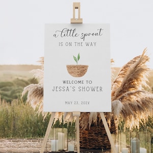 Little Sprout Welcome Sign | Locally Grown | Garden Party | Birthday or ...