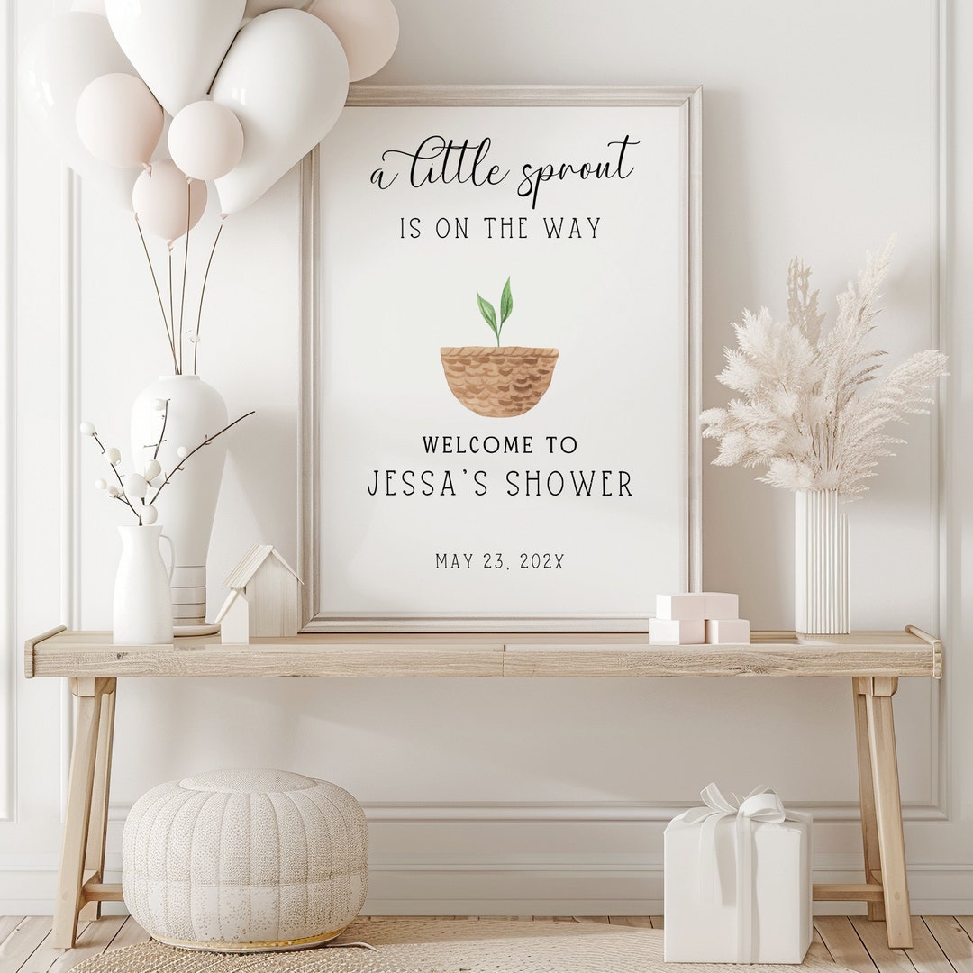 Little Sprout Welcome Sign | Locally Grown | Garden Party | Birthday or ...