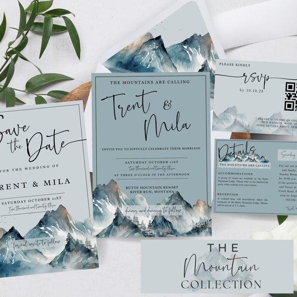 Wedding Save the Dates and Matching Invitations - Etsy