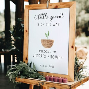 Little Sprout Welcome Sign | Locally Grown | Garden Party | Birthday or ...
