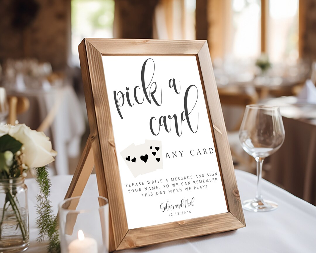Playing Cards Guest Book, Please Sign Our Guest Book, Wedding Sign ...