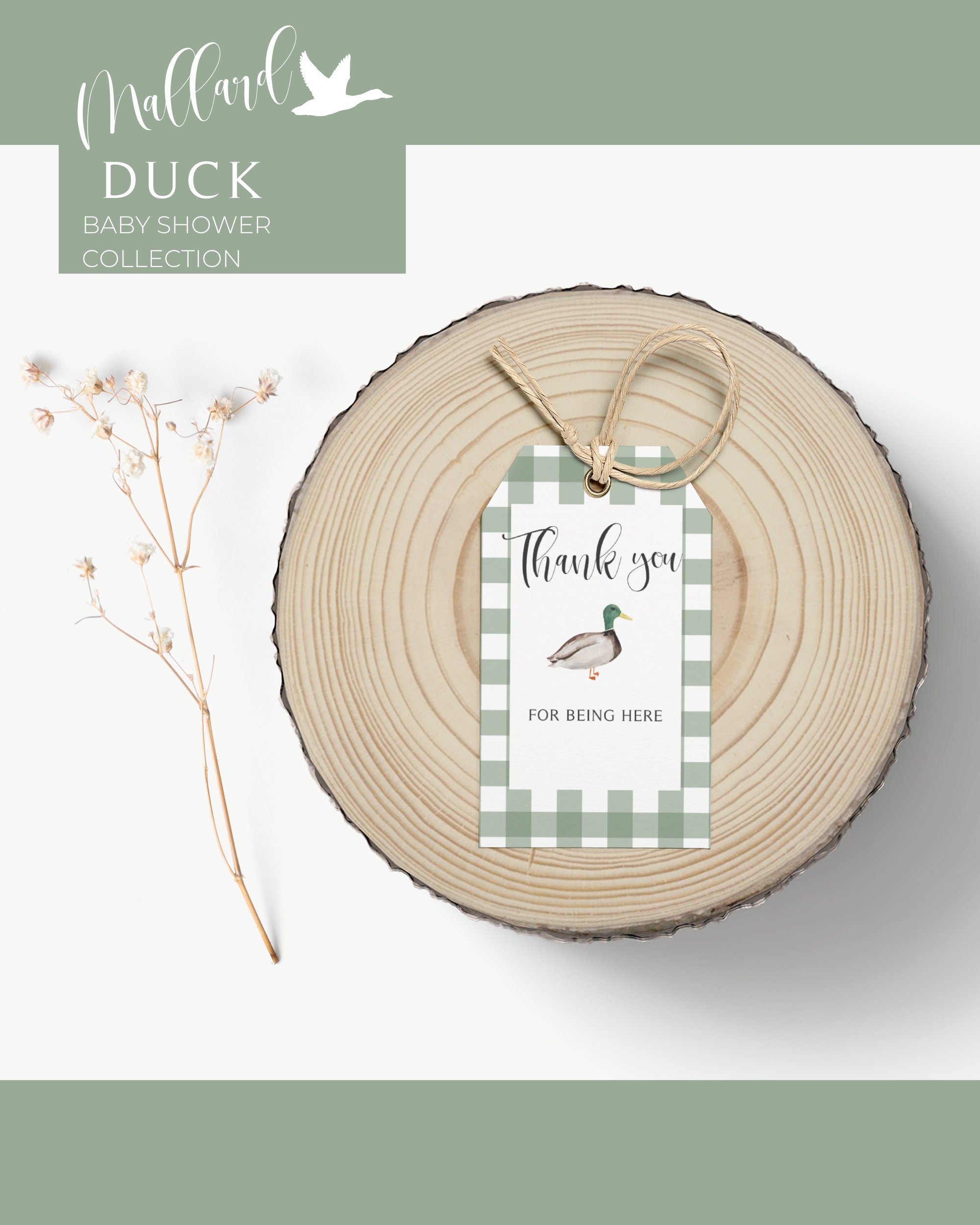 Mallard Duck Baby Shower Bundle, Duck Hunting Baby, Shower Games ...