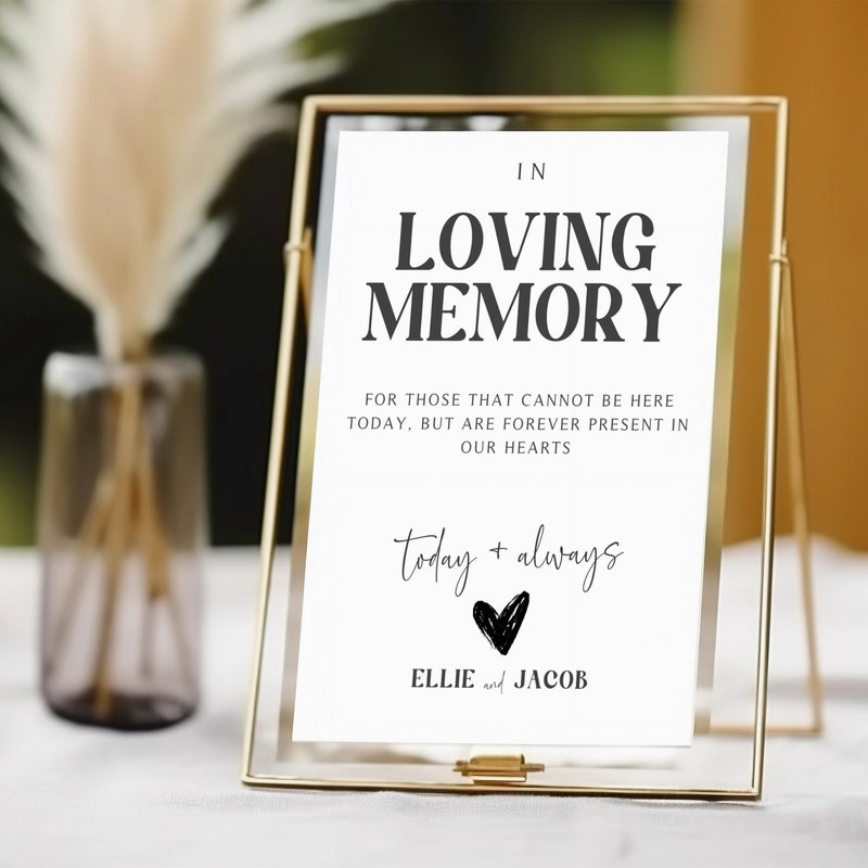 Memorial Table Sign - Etsy