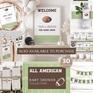 Football Baby Shower Concession Sign: All American Theme (instant ...