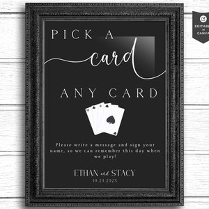 Playing Cards Guest Book, Please Sign Our Guest Book, Wedding Sign ...