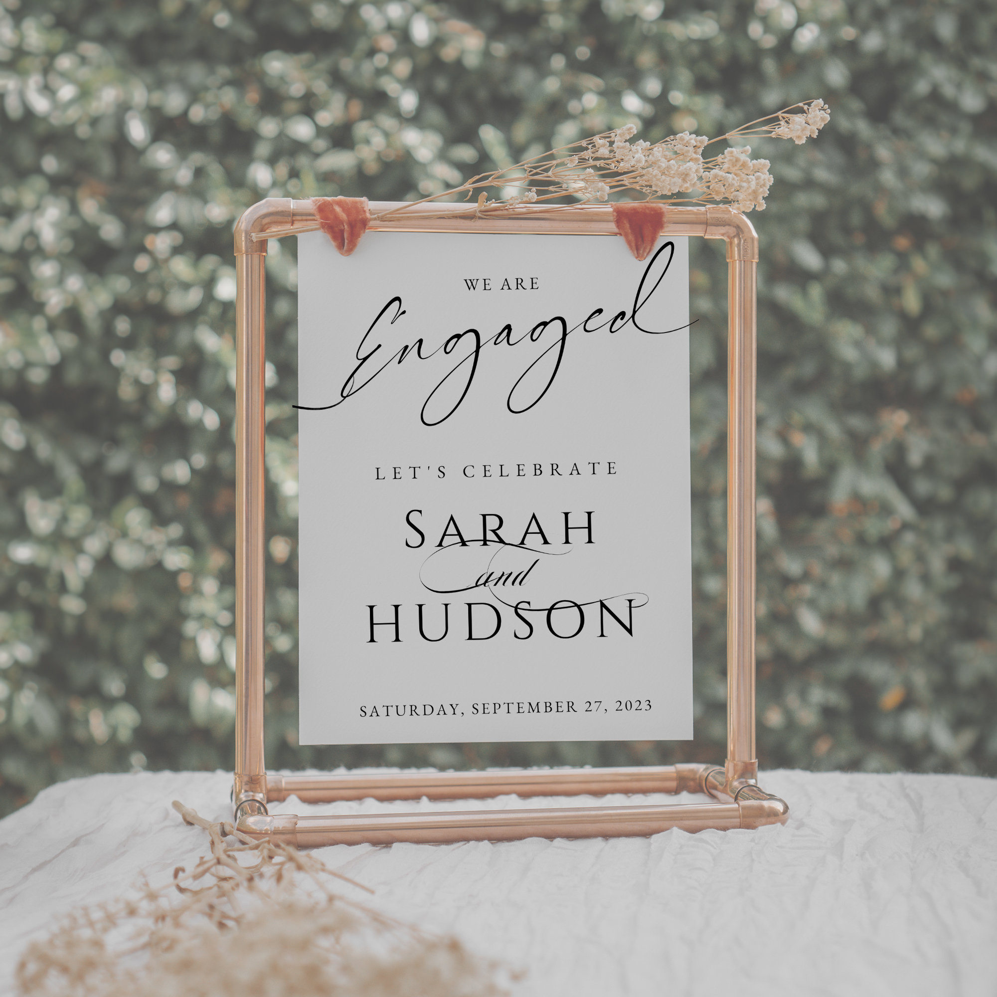 Engagement Welcome Sign We Are Engaged Editable Engagement Sign Engaged ...