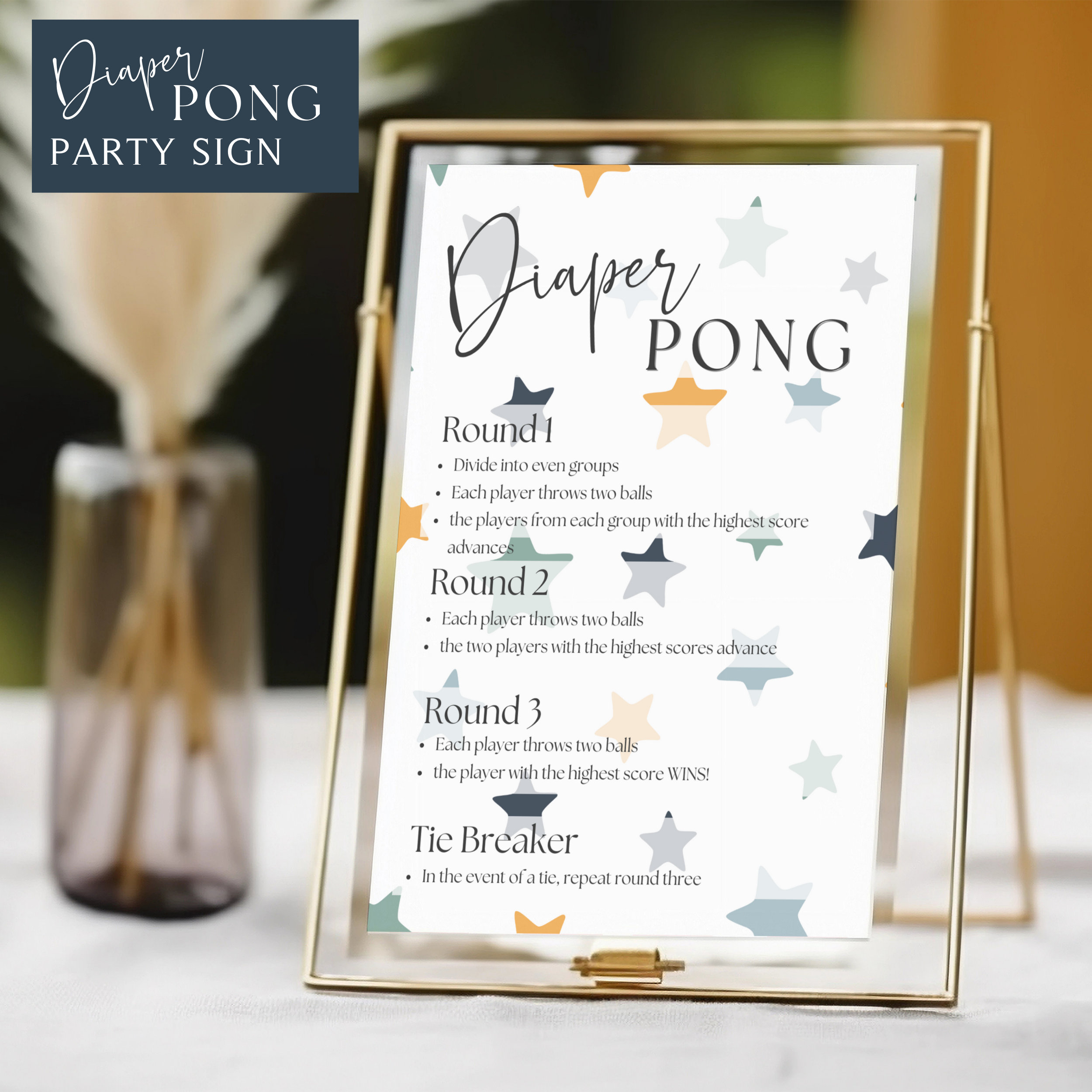 Diaper Pong Baby Shower Game Baby Shower Activity Instant - Etsy