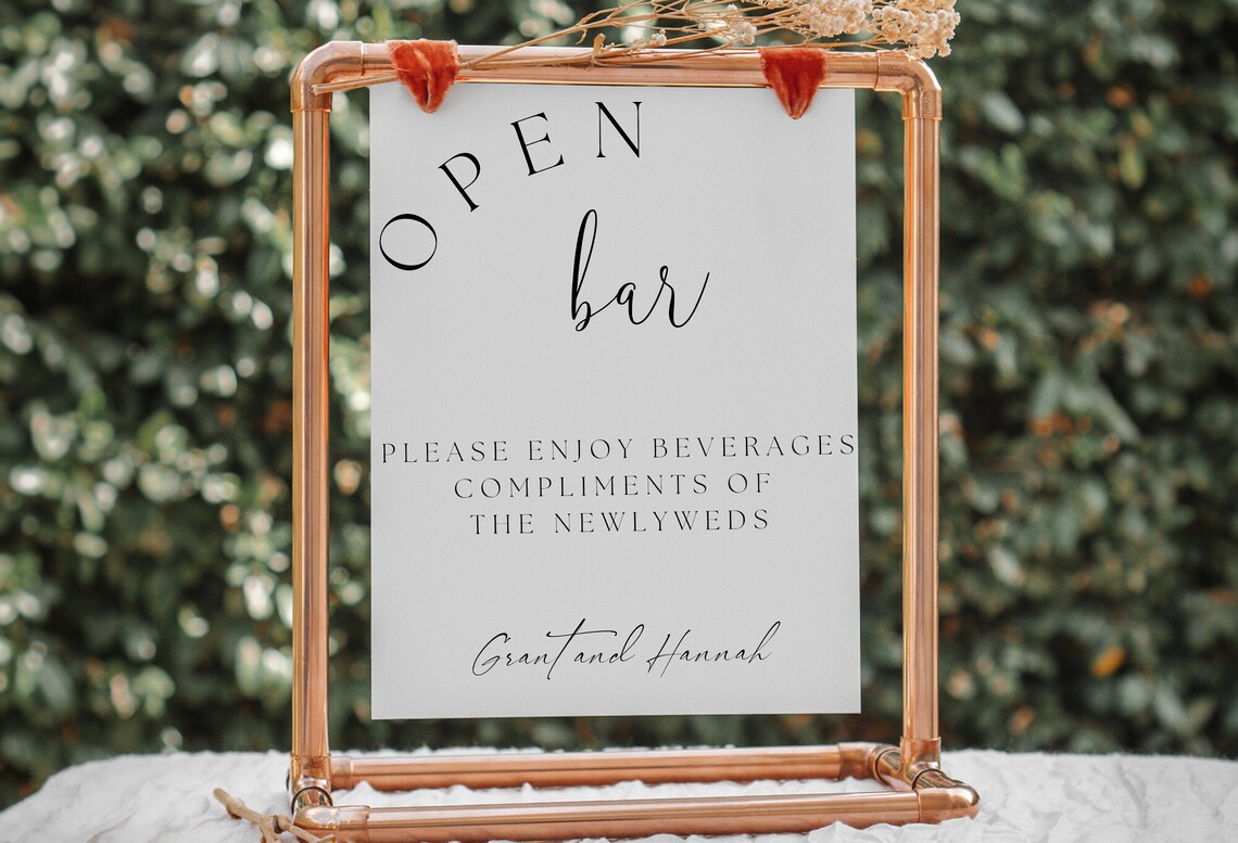 Boho Wedding Sign Bundle: Modern Reception Decor (digital Download) - Etsy
