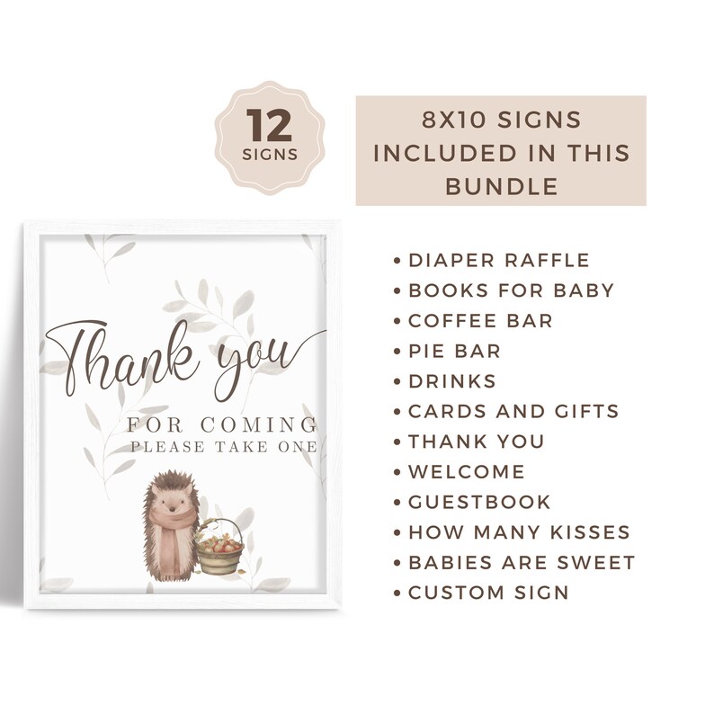 Pie Themed Baby Shower Signs, Cutie Pie Shower, Fall Baby Shower Sign ...